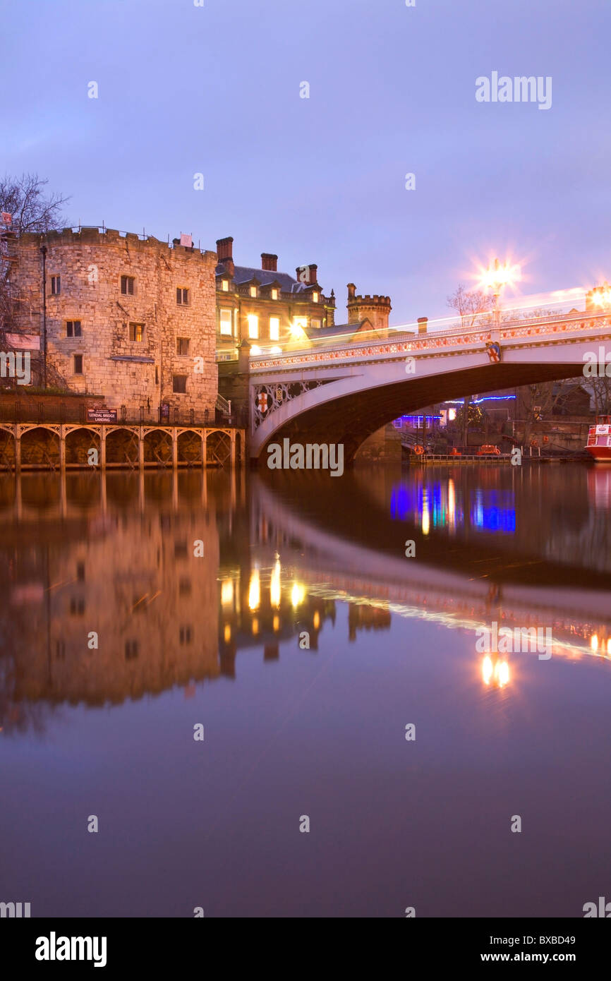 Lendal Bridge and Tower at Dusk York Yorkshire England Stock Photo - Alamy
