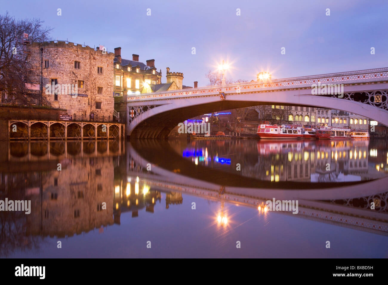 Lendal Bridge and Tower at Dusk York Yorkshire England Stock Photo - Alamy