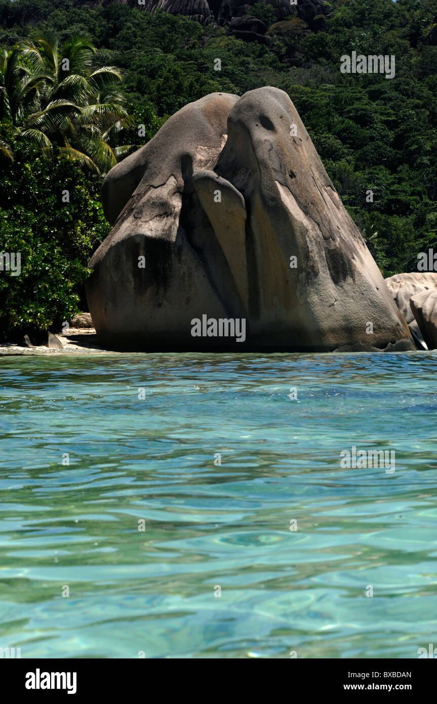 Lagoon, Anse Source d'Argent beach, Seychelles Stock Photo - Alamy