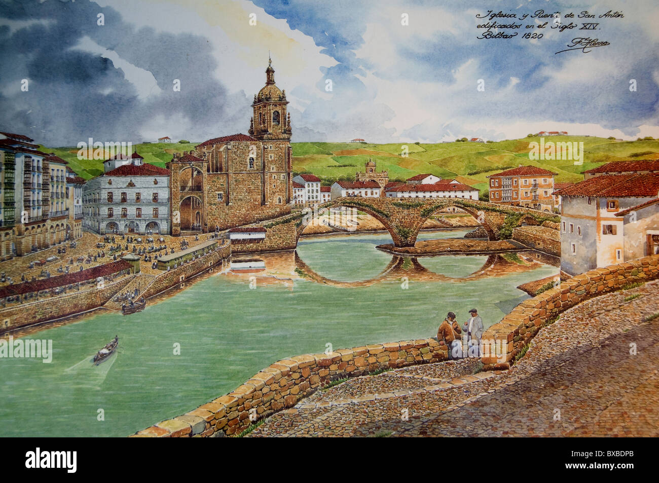 Medieval city painting hi-res stock photography and images - Alamy