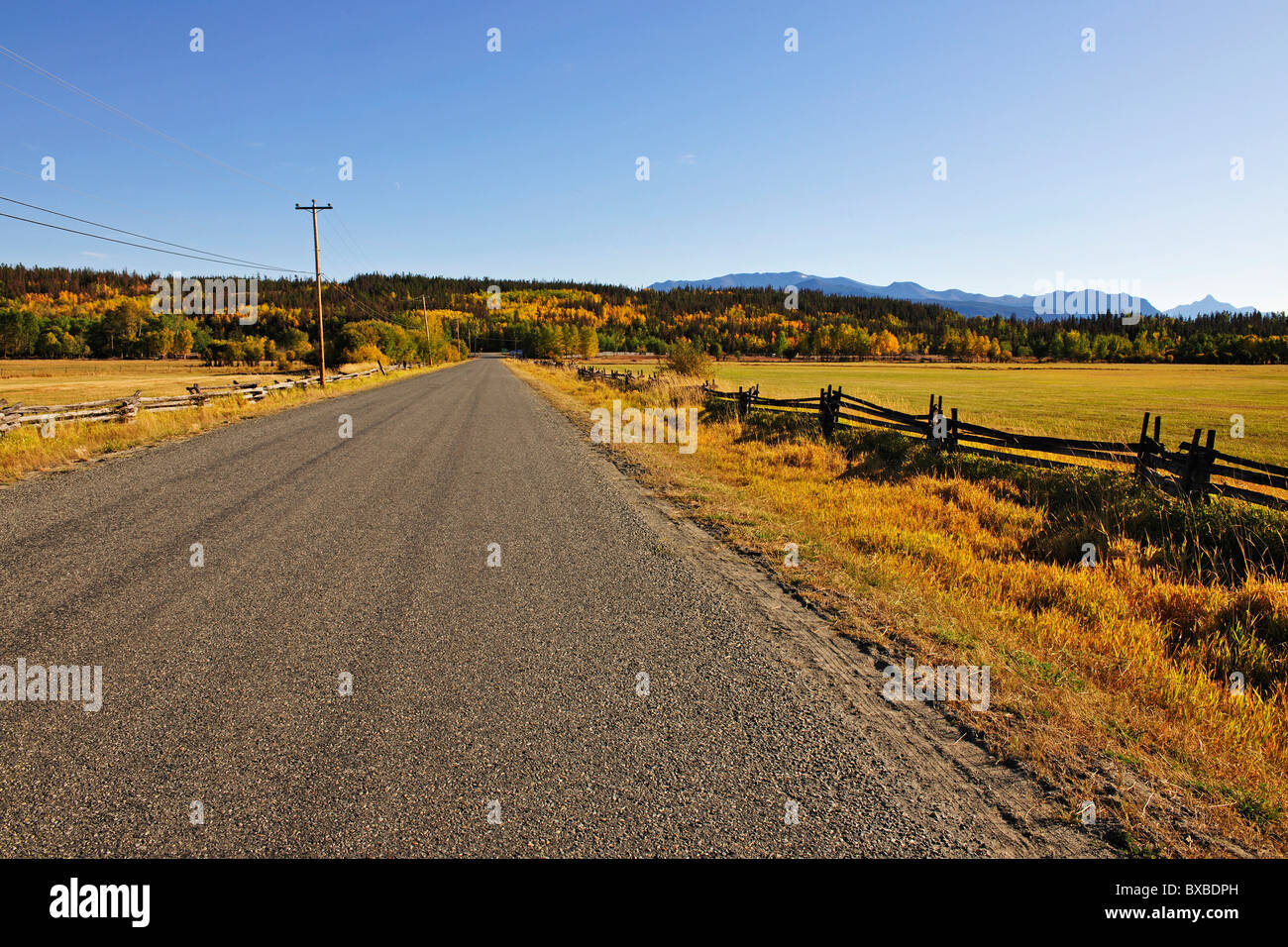 Road in the Chilcotin Country between Williams Lake and the coastal ...