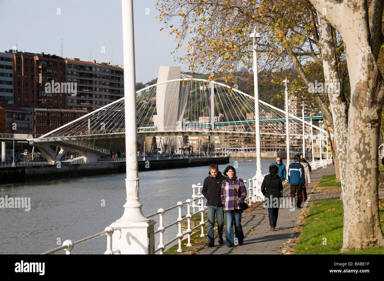 Bilbao Spain Spanish Basque Country town city river side Stock Photo ...
