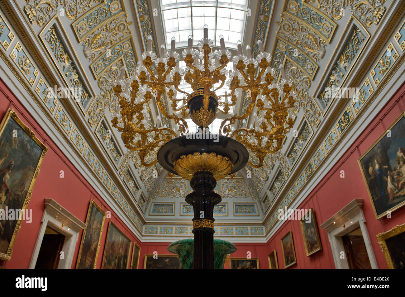 The Hermitage Italian Skylight Hall Candelabre St Petersburg Russia ...