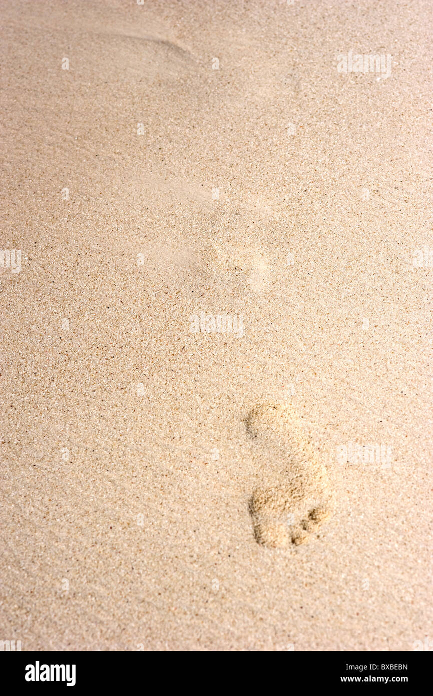footmarks on the sand Stock Photo - Alamy