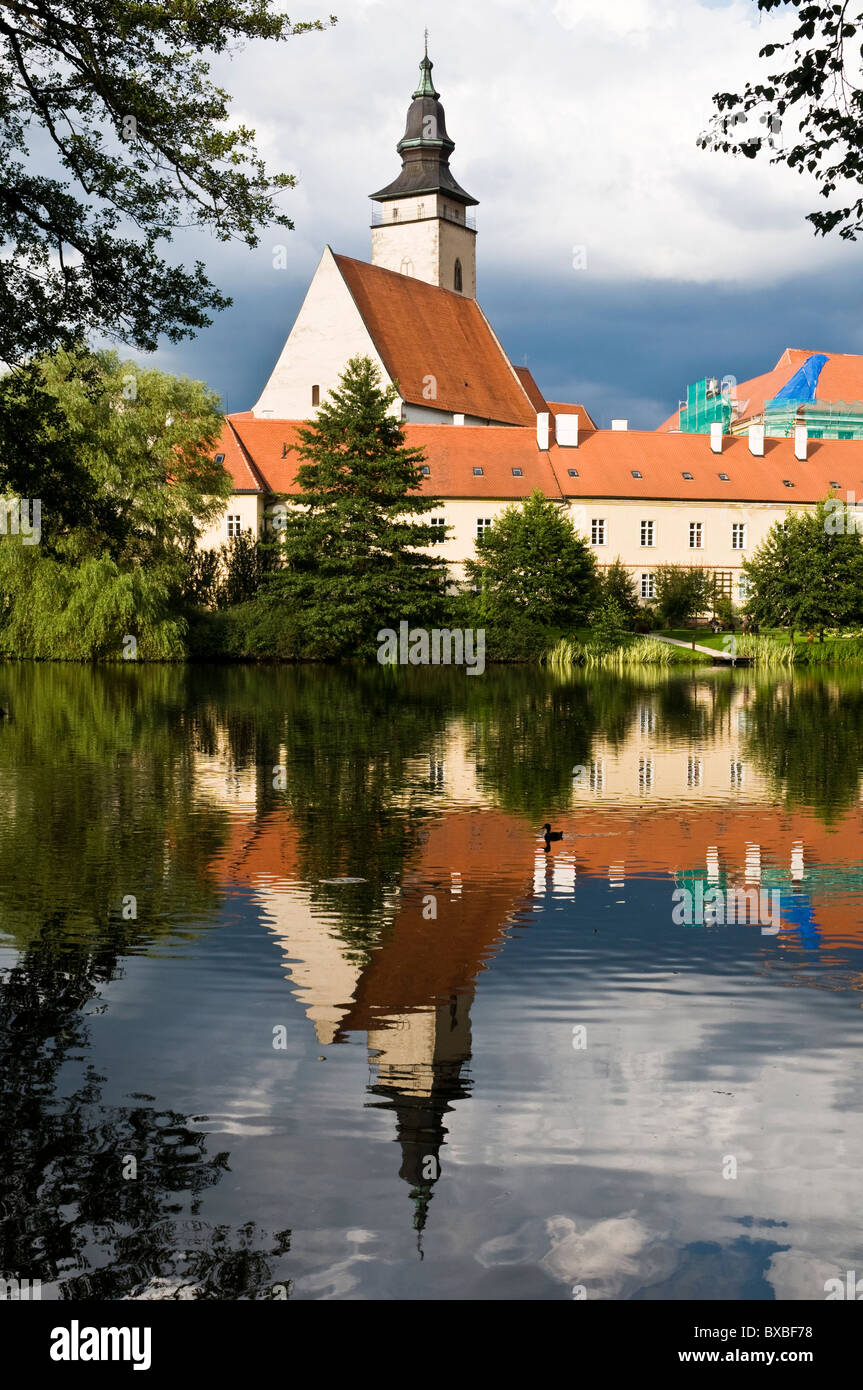 Church, Telc, Czech Republic Stock Photo - Alamy
