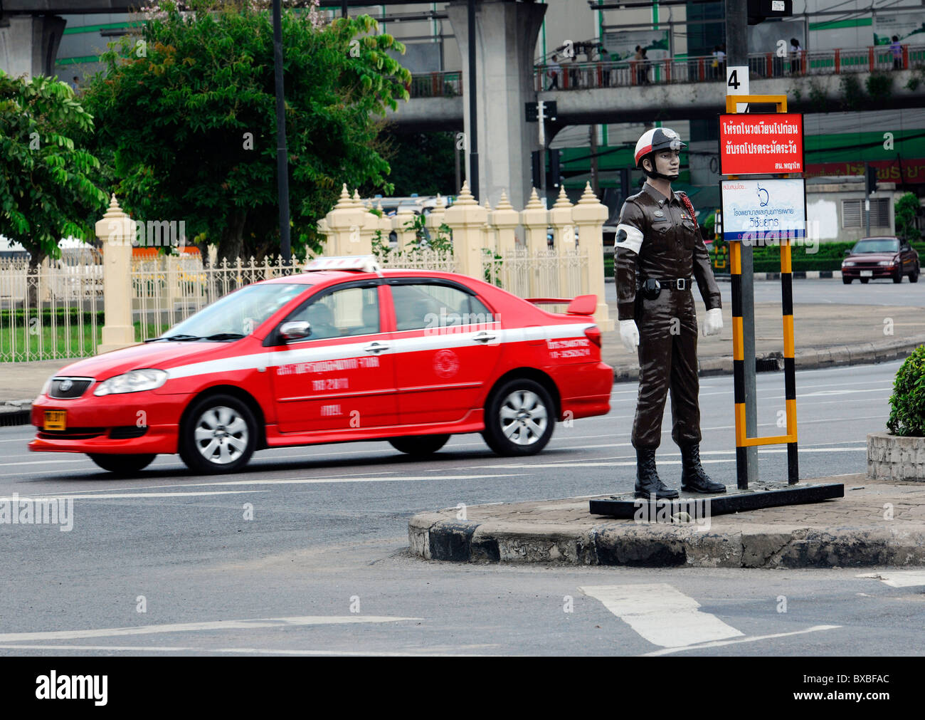 Dummy of a police officer, Bangkok, Thailand, Asia Stock Photo - Alamy