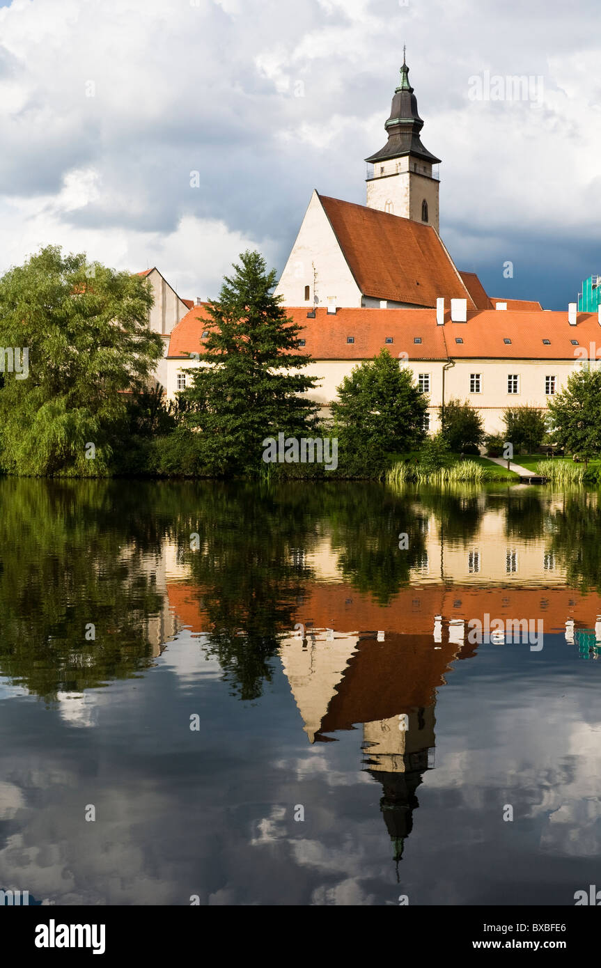 Church, Telc, Czech Republic Stock Photo - Alamy