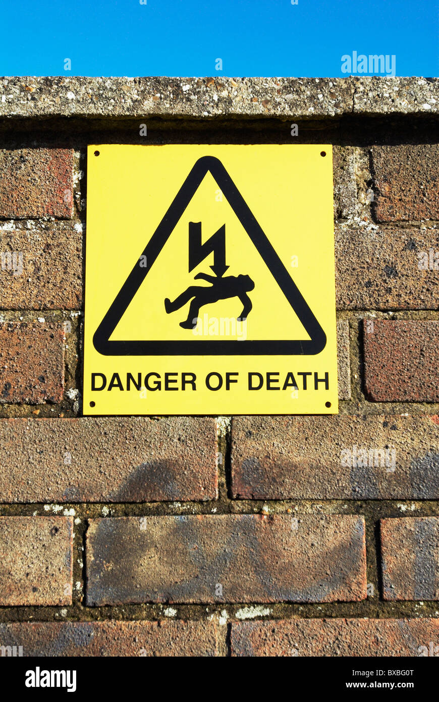 Warning sign UK Stock Photo - Alamy