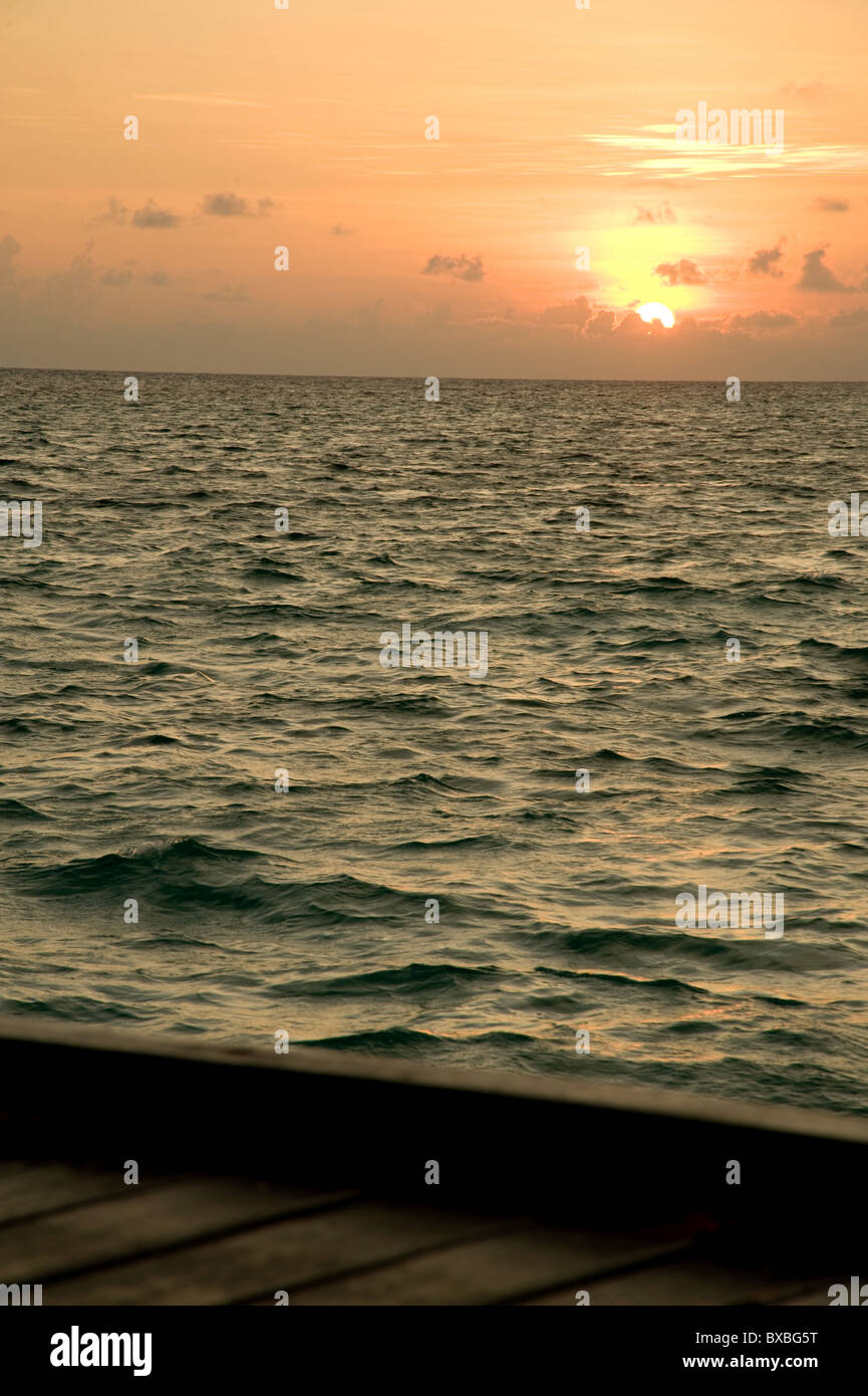 sunset in Maldives Stock Photo - Alamy