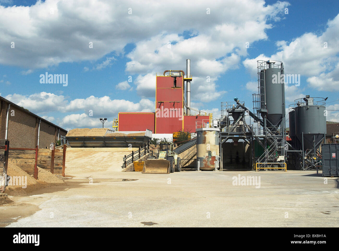 Aggregate storage yard South East London UK Stock Photo - Alamy