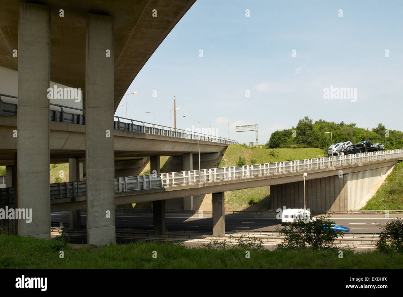 Interchange section where the M1 meets the M25 Hertfordshire UK Stock ...
