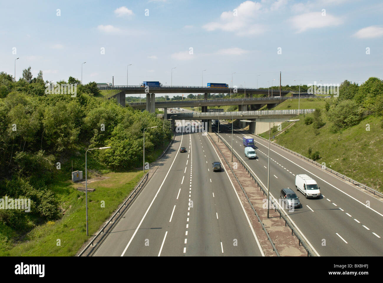 Interchange section where the M1 meets the M25 Hertfordshire UK Stock ...