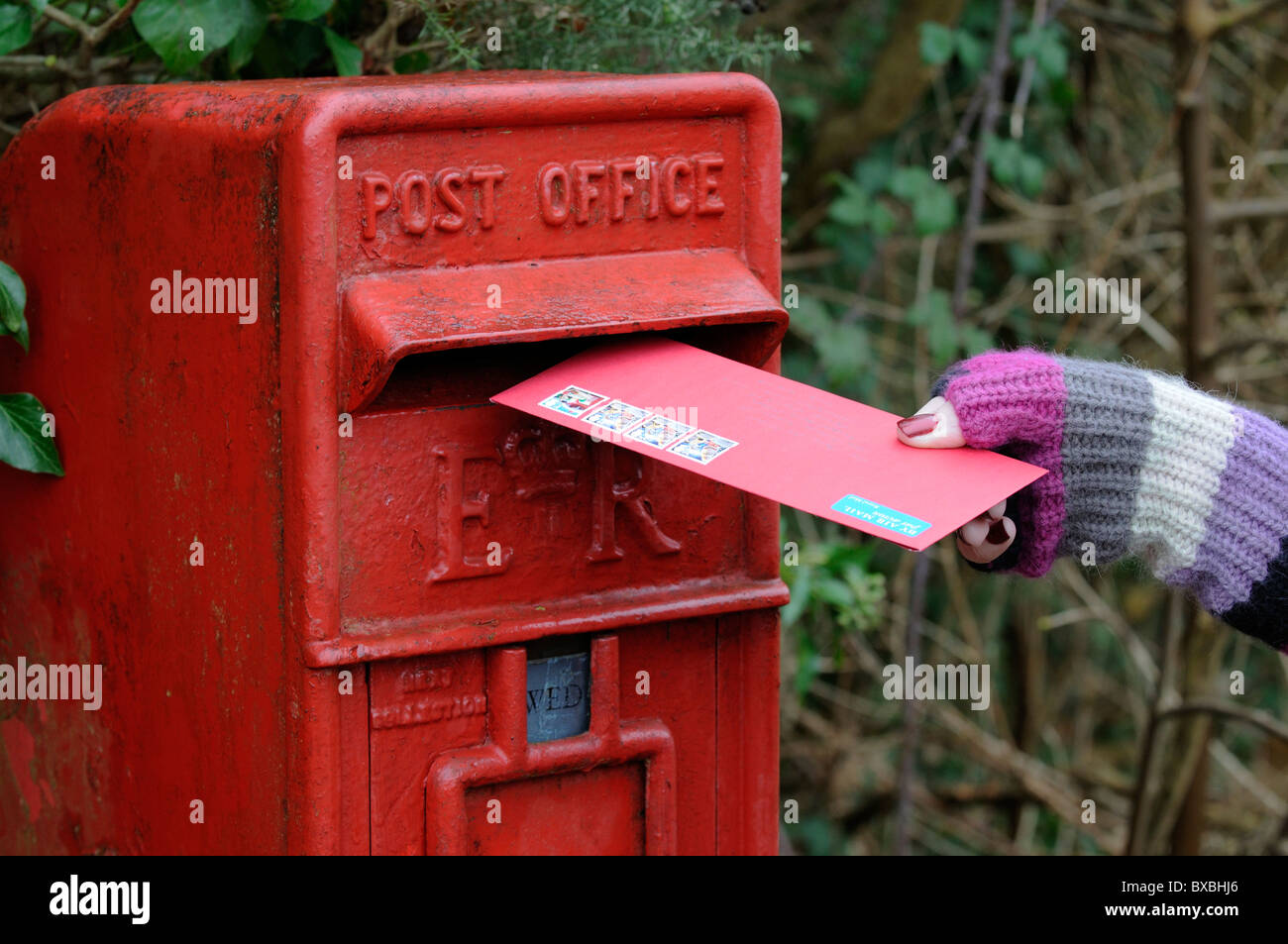 Woman Posting Letters Letterbox High Resolution Stock Photography and ...