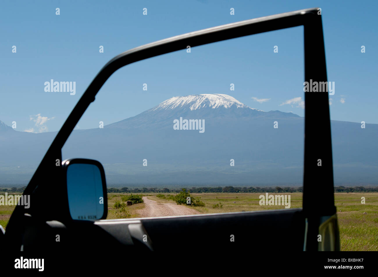 East Africa, Kenya, Amboseli, road Kilimanjaro window Stock Photo - Alamy