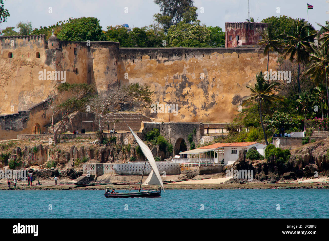 East Africa, Kenya, Mombasa waterfront with Fort Jesus Stock Photo - Alamy
