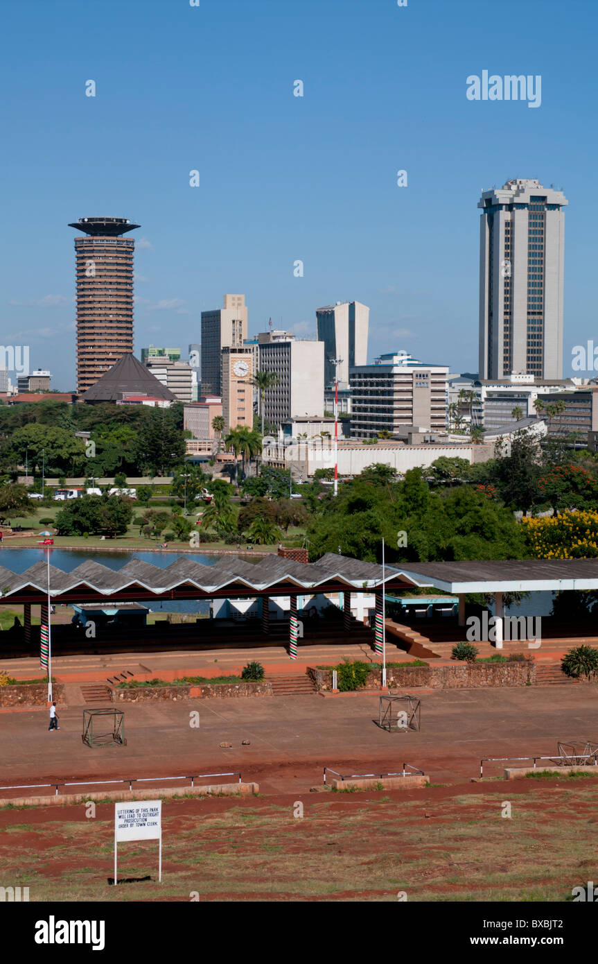 East Africa, Kenya, Nairobi skyline from Uhuru Park Stock Photo - Alamy