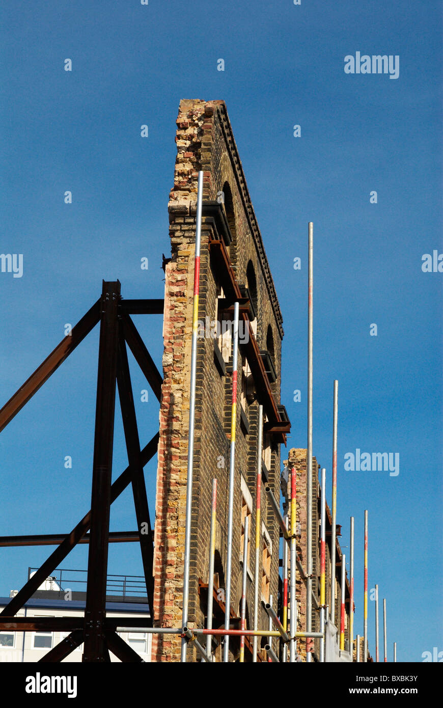 Demolition of Victorian factory building keeping the facades intact for ...