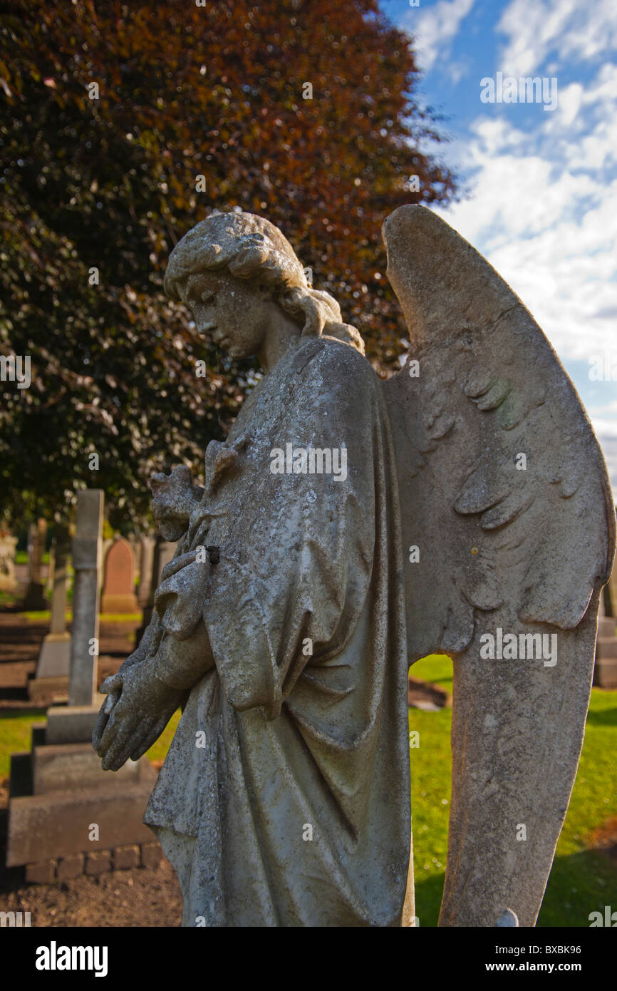 Stone, angel, Haddington, St Mary's church, east Lothian, Scotland ...