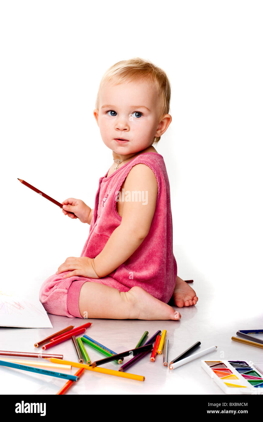 Baby smiling drawing hi-res stock photography and images - Alamy