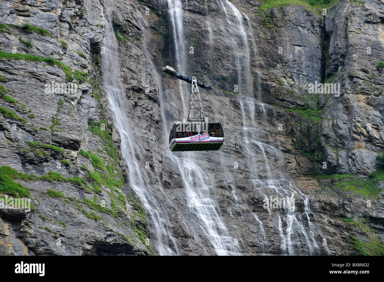 Cable car to Schilthorn Mountain near Interlaken, Canton of Bern ...