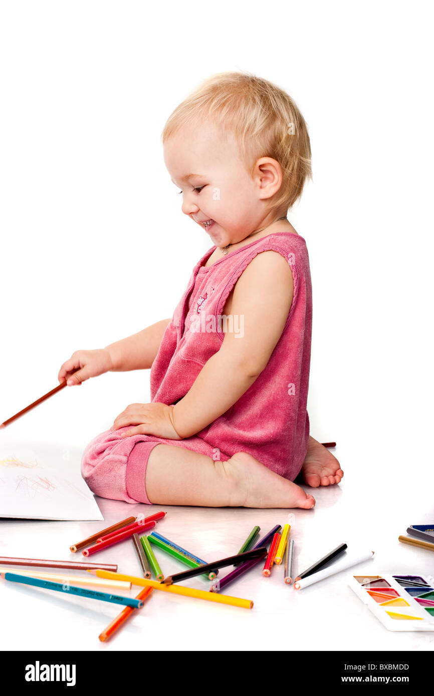 Baby smiling drawing hi-res stock photography and images - Alamy