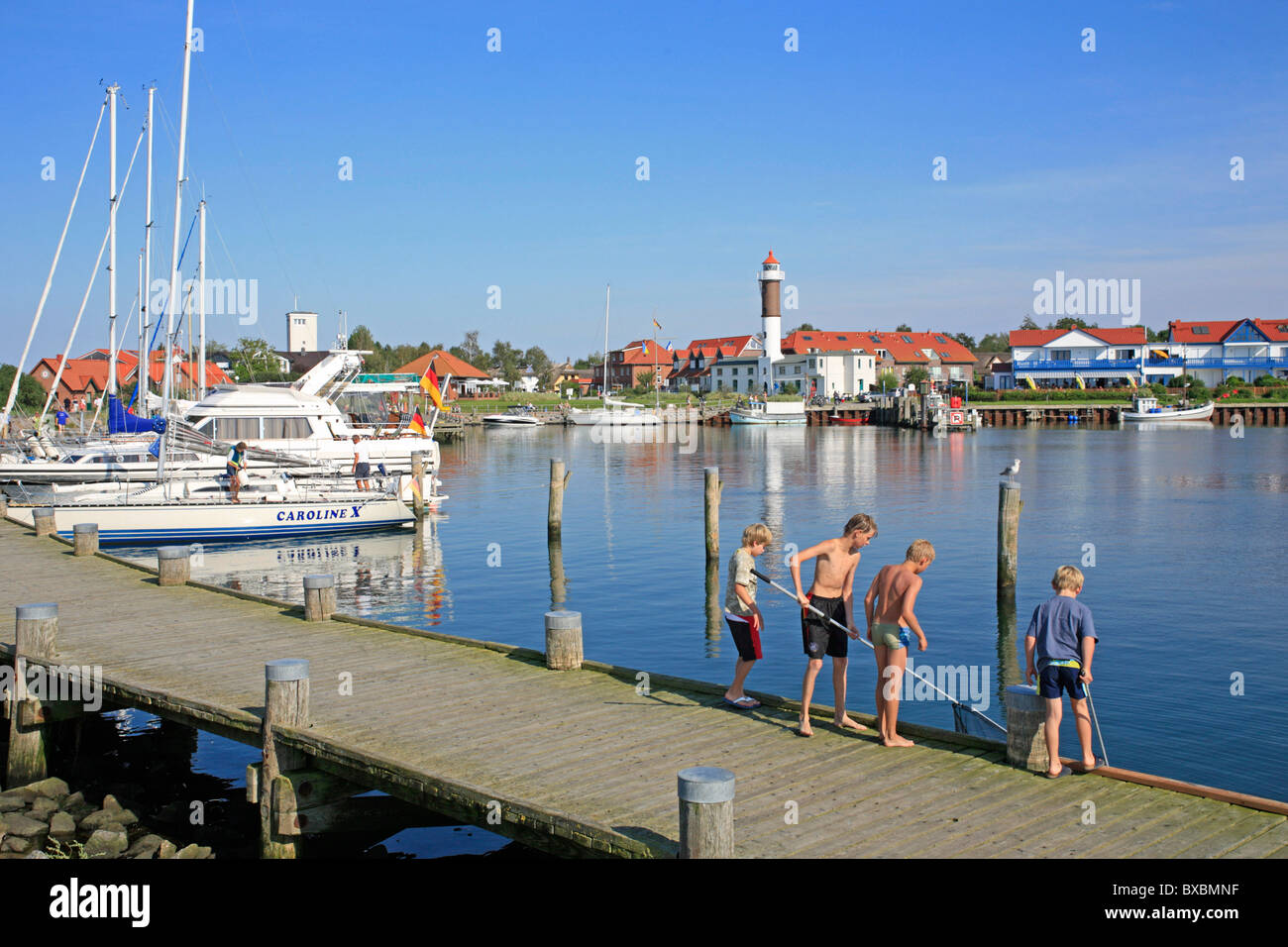 harbour of Timmendorf on Poel Island, Mecklenburg-West Pomerania ...
