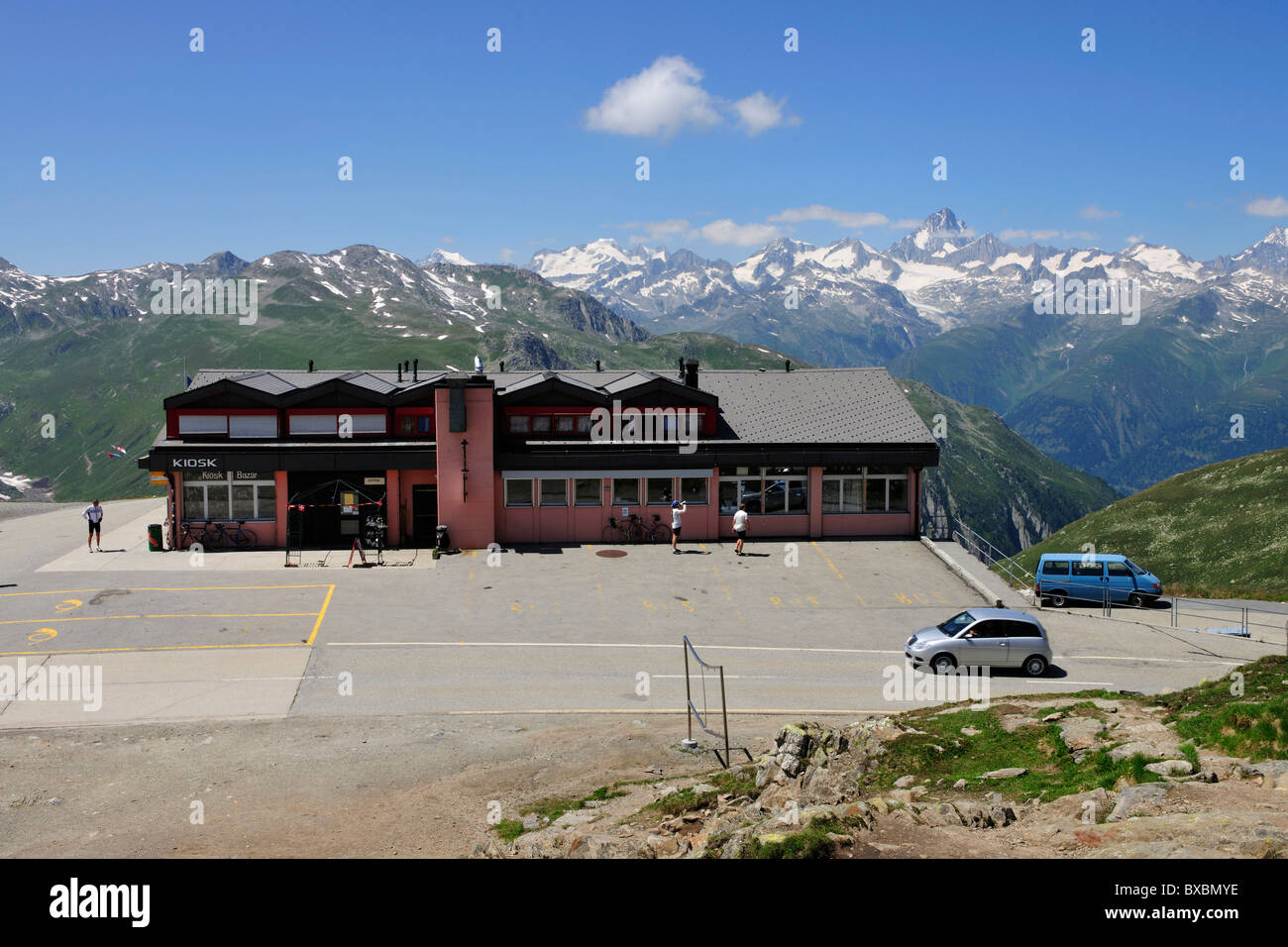 Summit of the Nufenen Pass Road, Cantons of Ticino and Valais ...