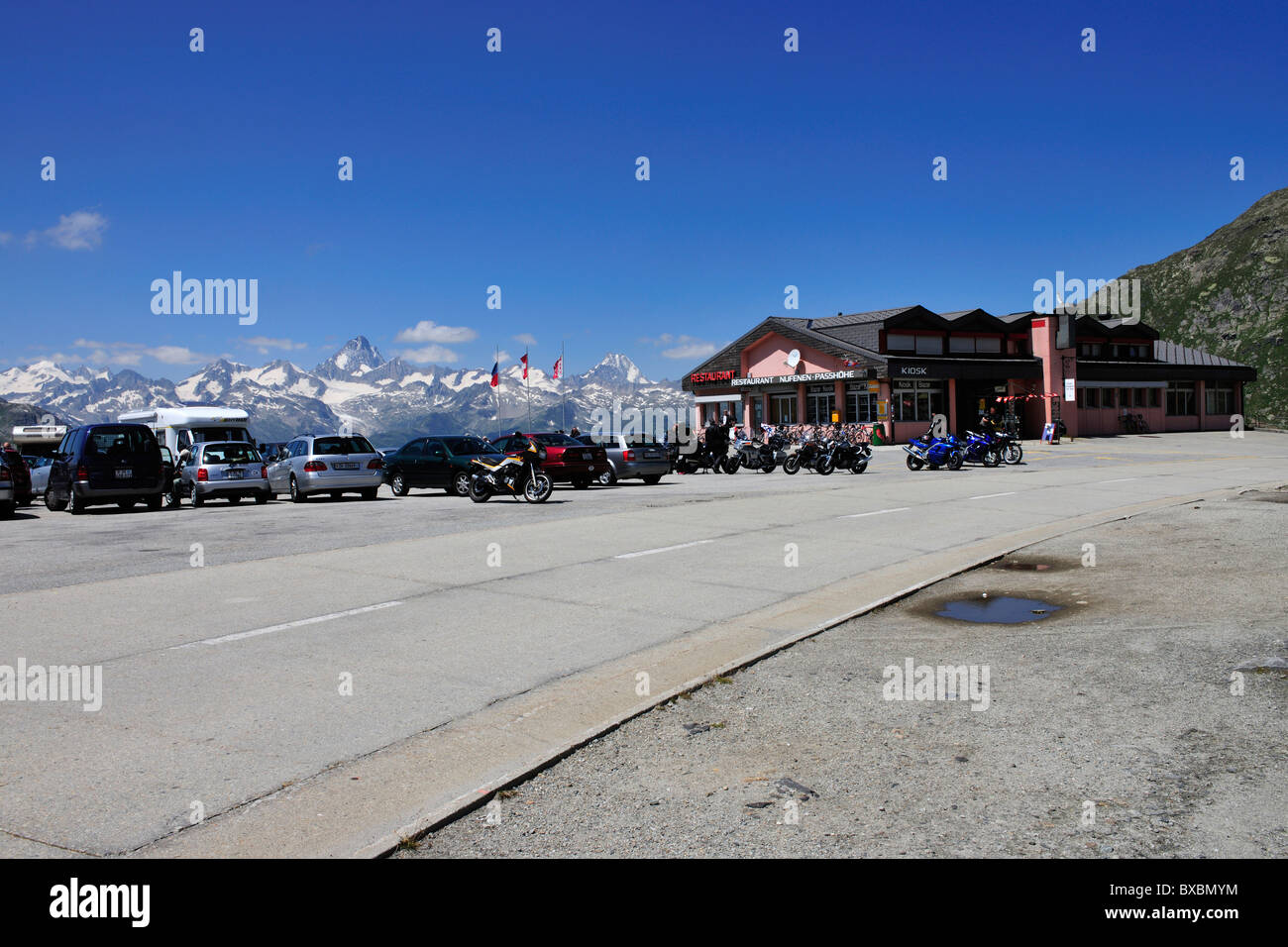 Summit of the Nufenen Pass Road, Cantons of Ticino and Valais ...