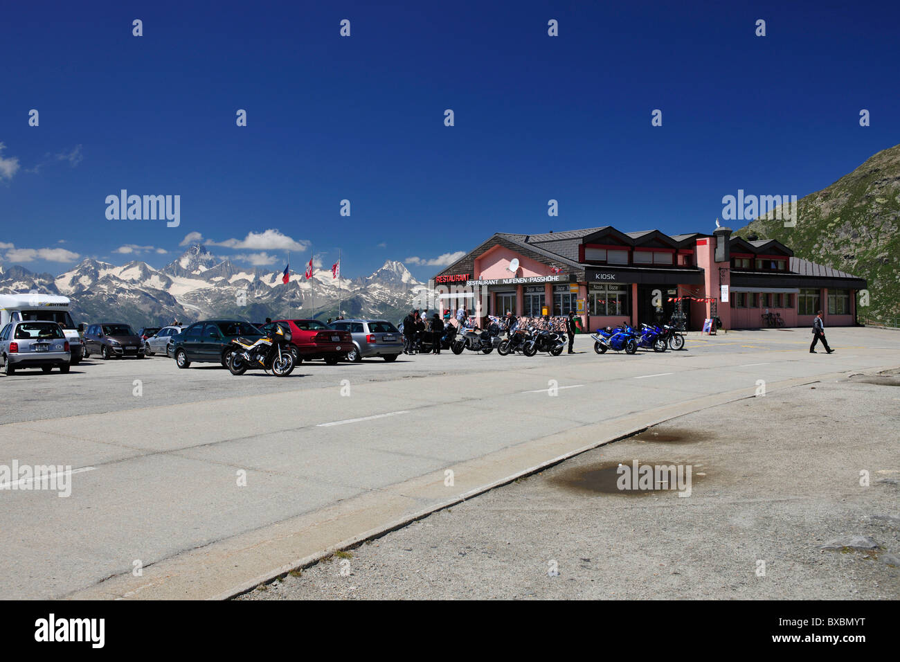 Summit of the Nufenen Pass Road, Cantons of Ticino and Valais ...