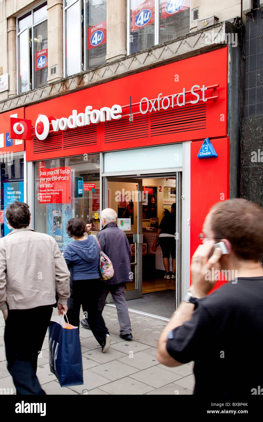 Store of the telecommunications company Vodafone on Oxford Street in ...