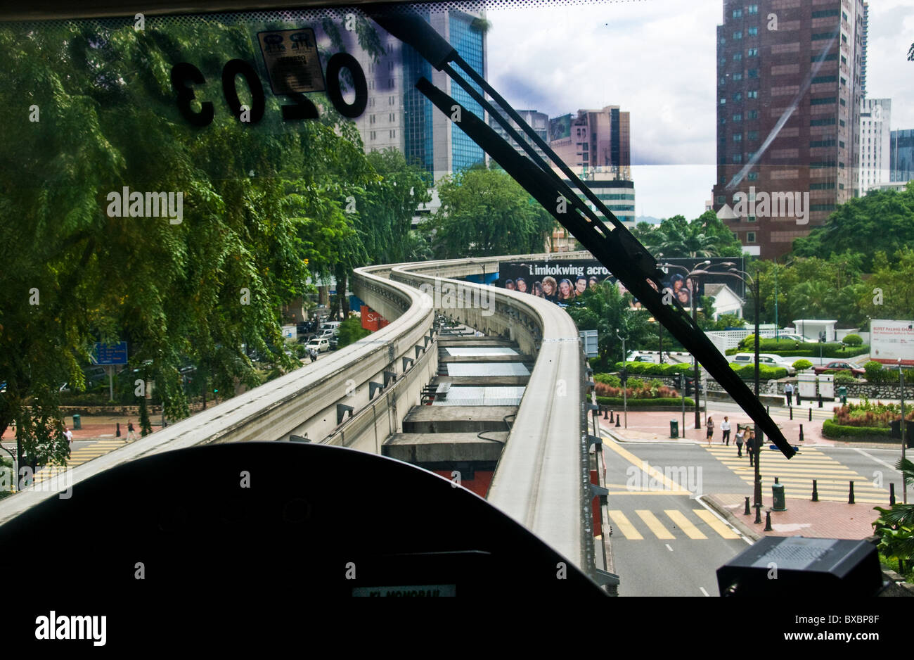 Monorail Transport system in Kuala Lumpur in Malaysia Stock Photo - Alamy
