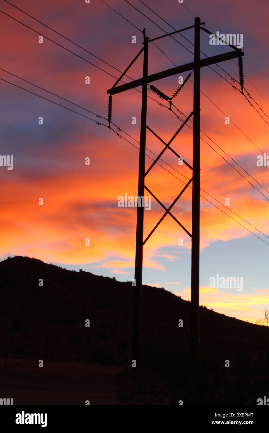 Old power lines in hi-res stock photography and images - Alamy