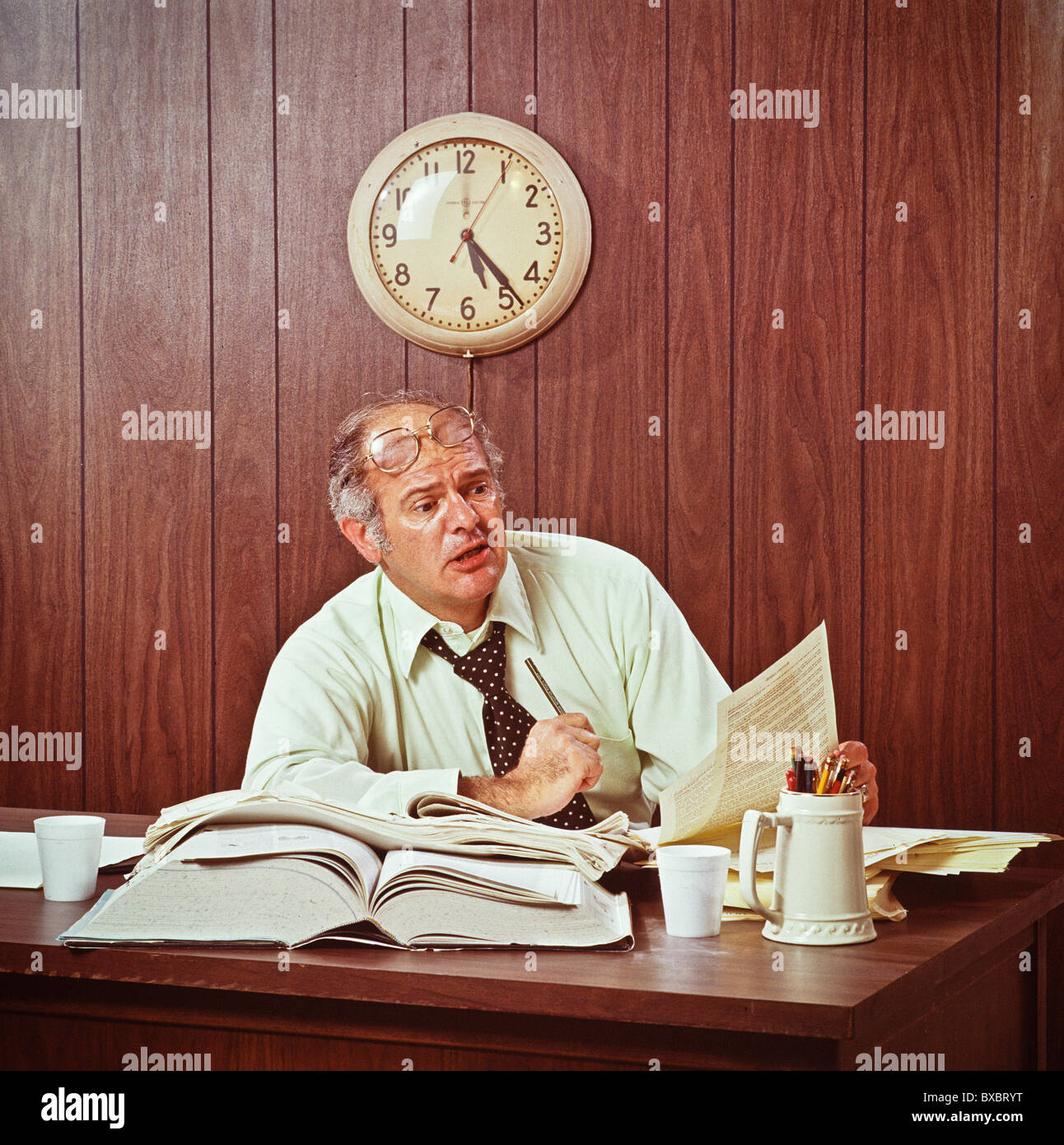 Male, Caucasian, office worker business executive manager under past ...