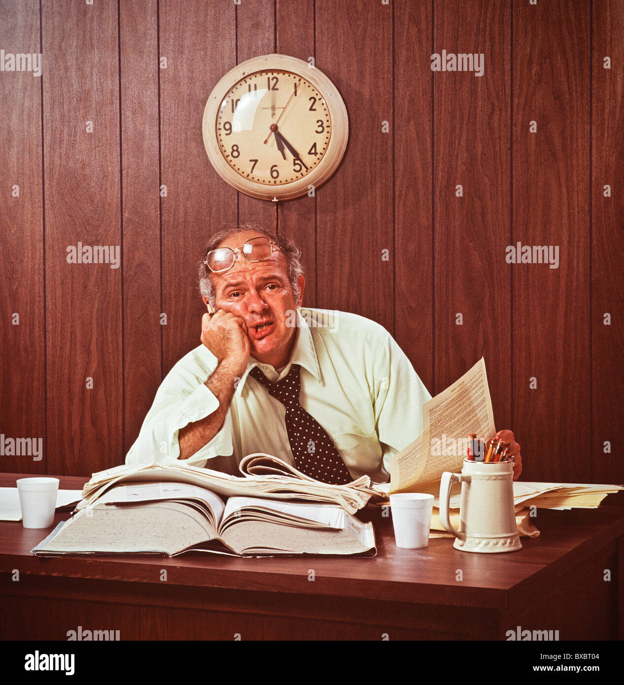 Male, Caucasian, office worker business executive manager under past ...