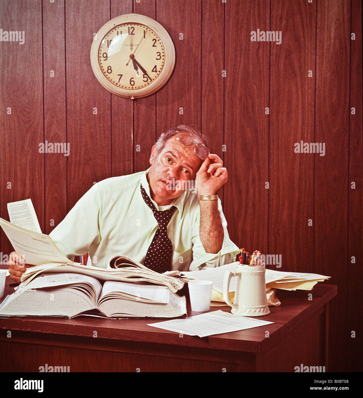 Male, Caucasian, office worker business executive manager under past ...