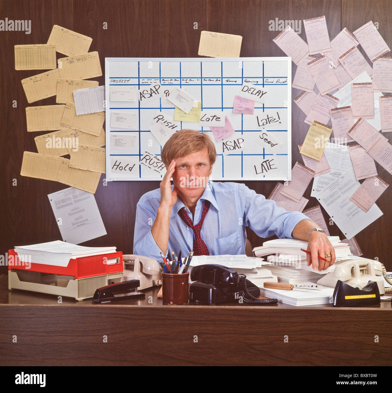 Male, Caucasian, office worker business executive manager under past ...