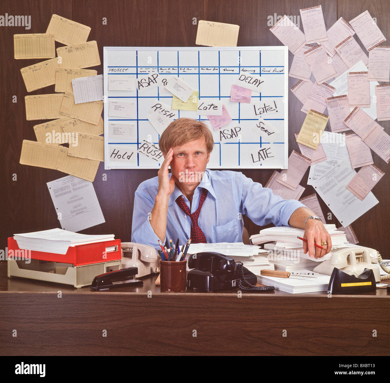 Male, Caucasian, office worker business executive manager under past ...