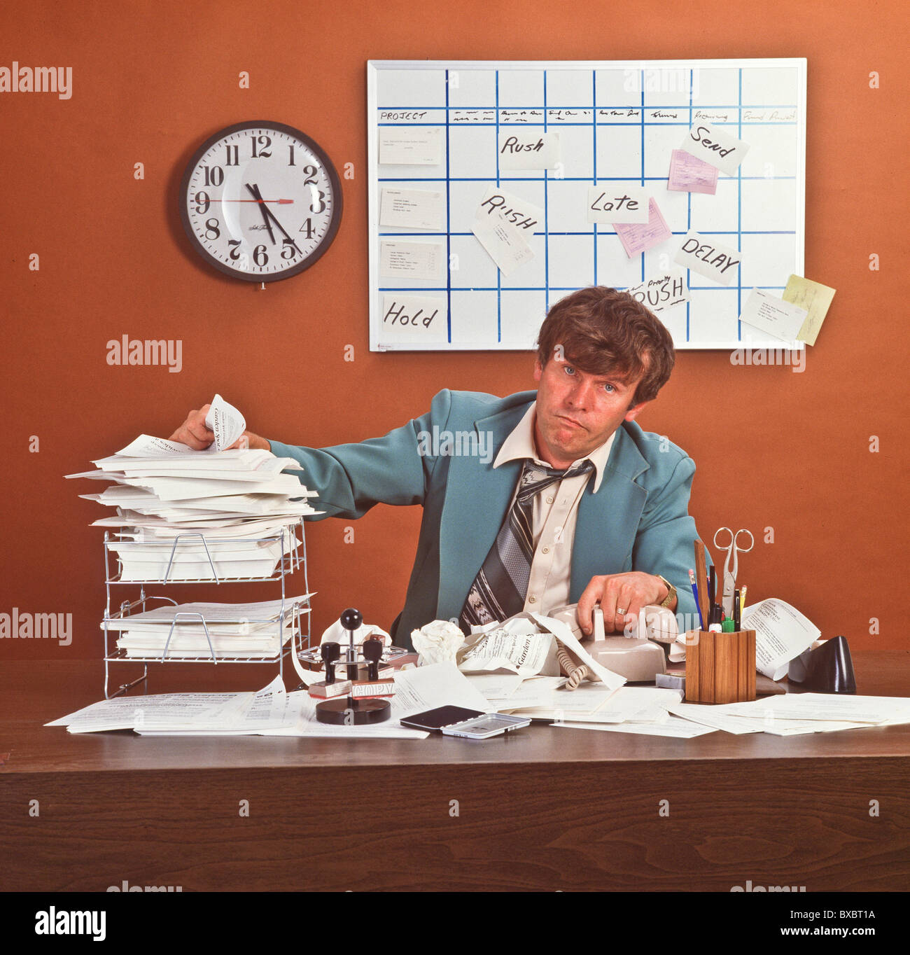 Male, Caucasian, office worker business executive manager under past ...