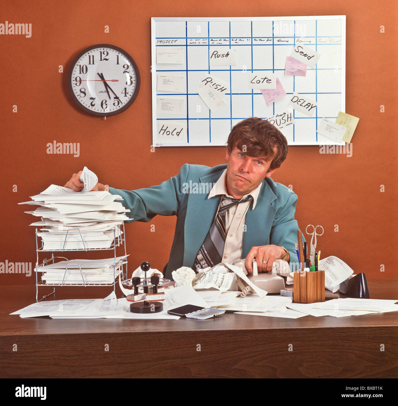 Male, Caucasian, office worker business executive manager under past ...