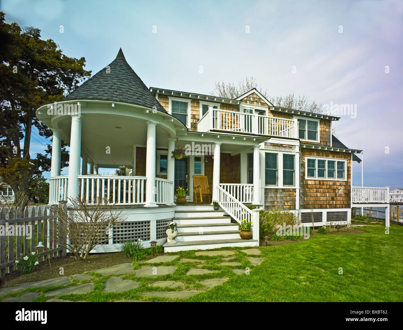 Residential house veranda porch Stock Photo - Alamy