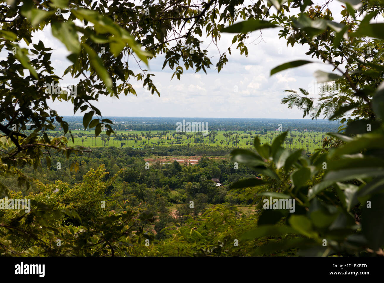 Landscape from top of Udong, Kandal province. Cambodia. Asia Stock ...