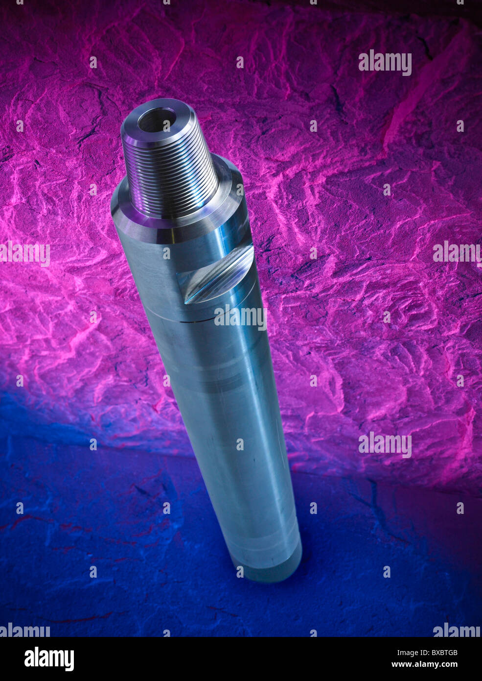 Large industrial drill bit used in underground drilling for water, gas ...