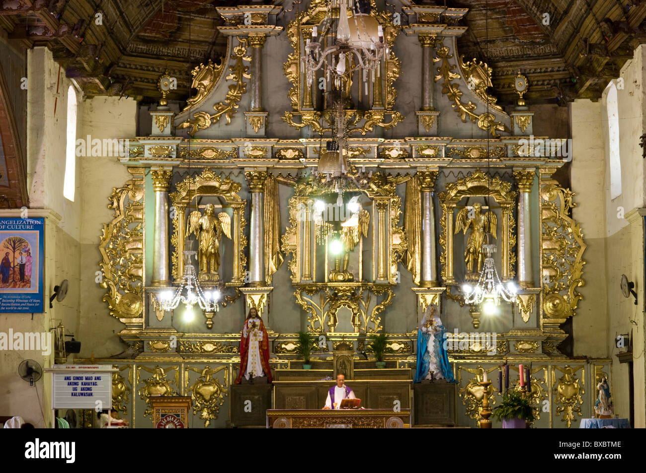 st michael archangel church, argao, cebu, philippines Stock Photo - Alamy