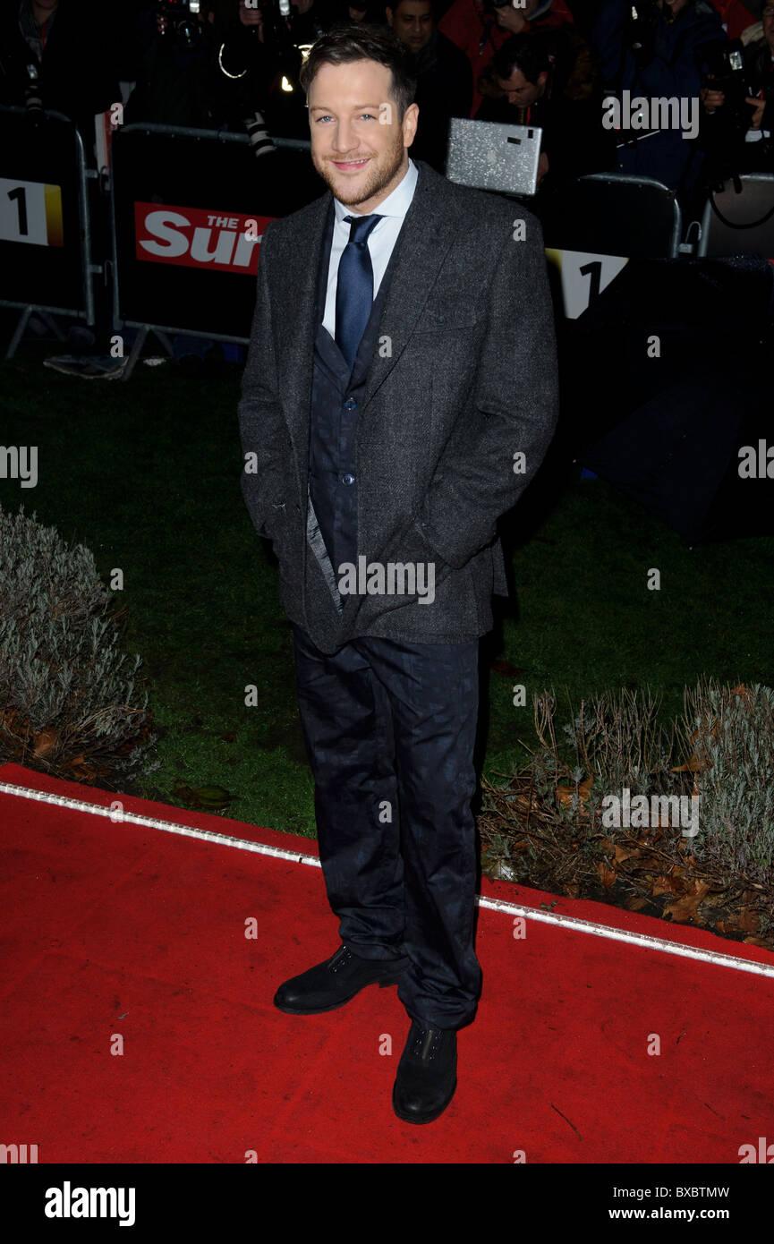 Matt Cardle attends the Military Awards 2010 at the Imperial War Museum ...