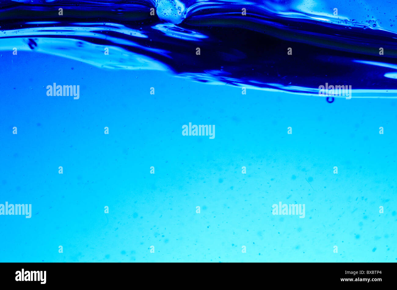 Blue wet water h20 liquid bubbles copy space. Nature. Natural. Eco ...