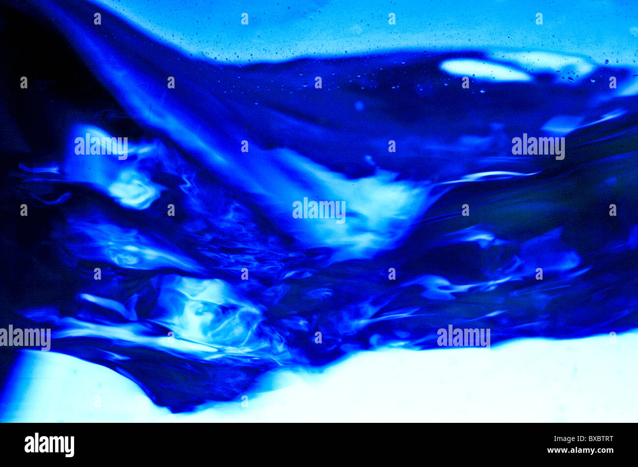 Blue wet water h20 liquid bubbles copy space. Nature. Natural. Eco ...