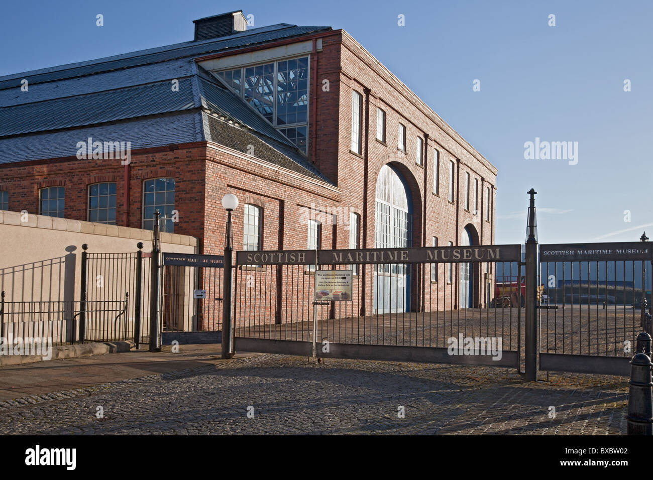 Entrance and Linthouse Building at the Scottish Maritime Museum in ...