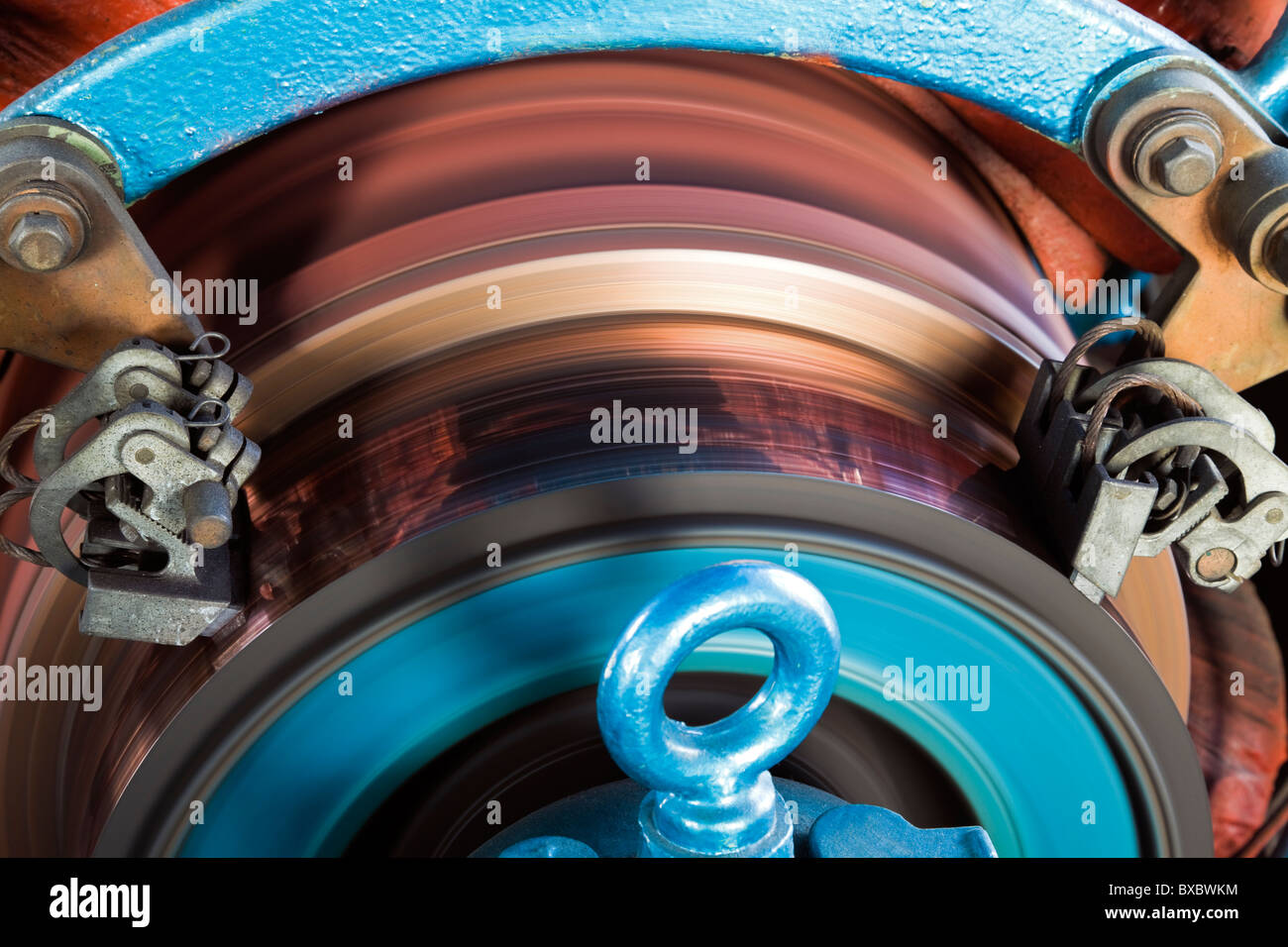 Rotor working in the old engine Stock Photo - Alamy