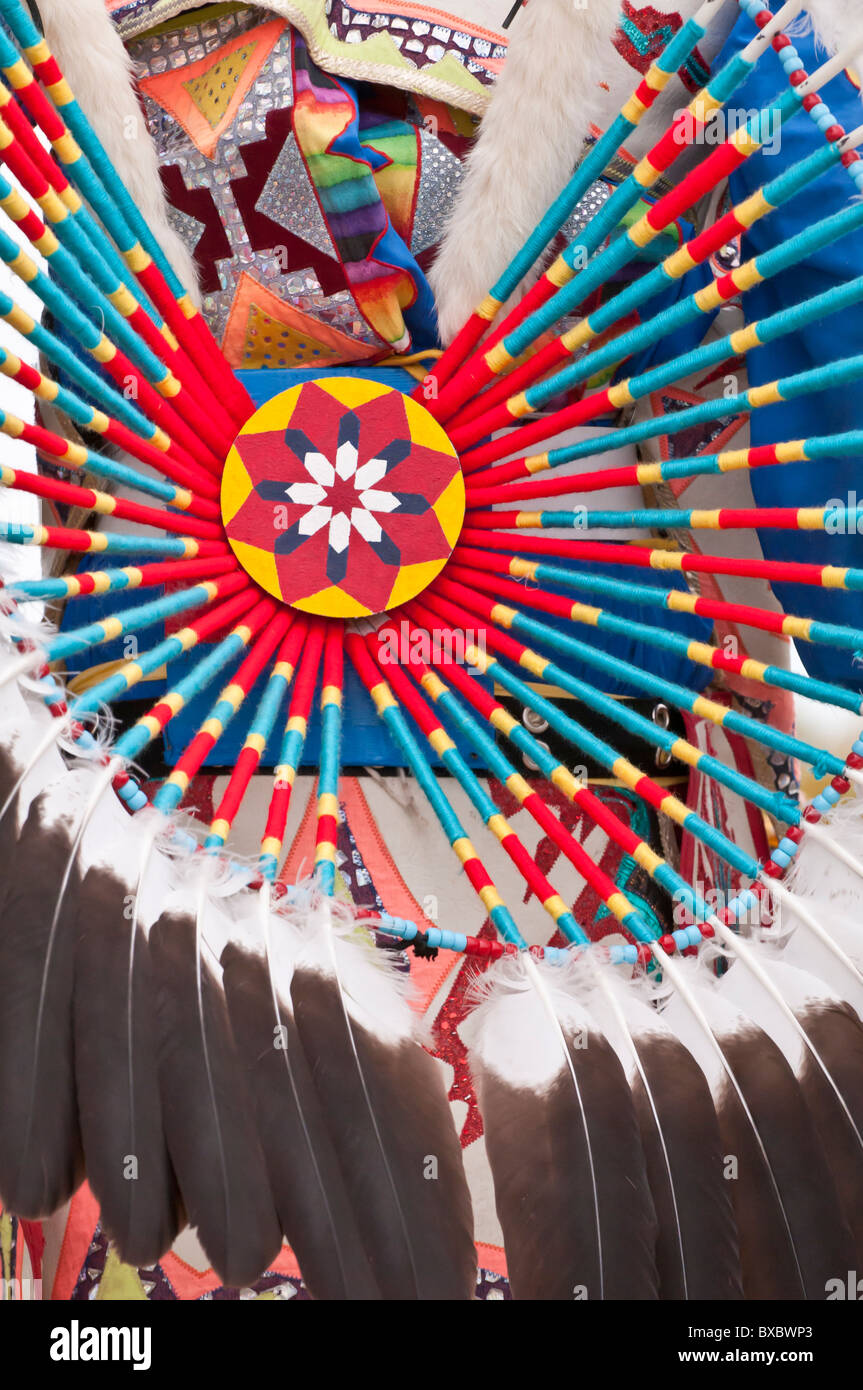 Bustle detail, Pow-wow, Blackfoot Crossing Historical Park, Alberta ...