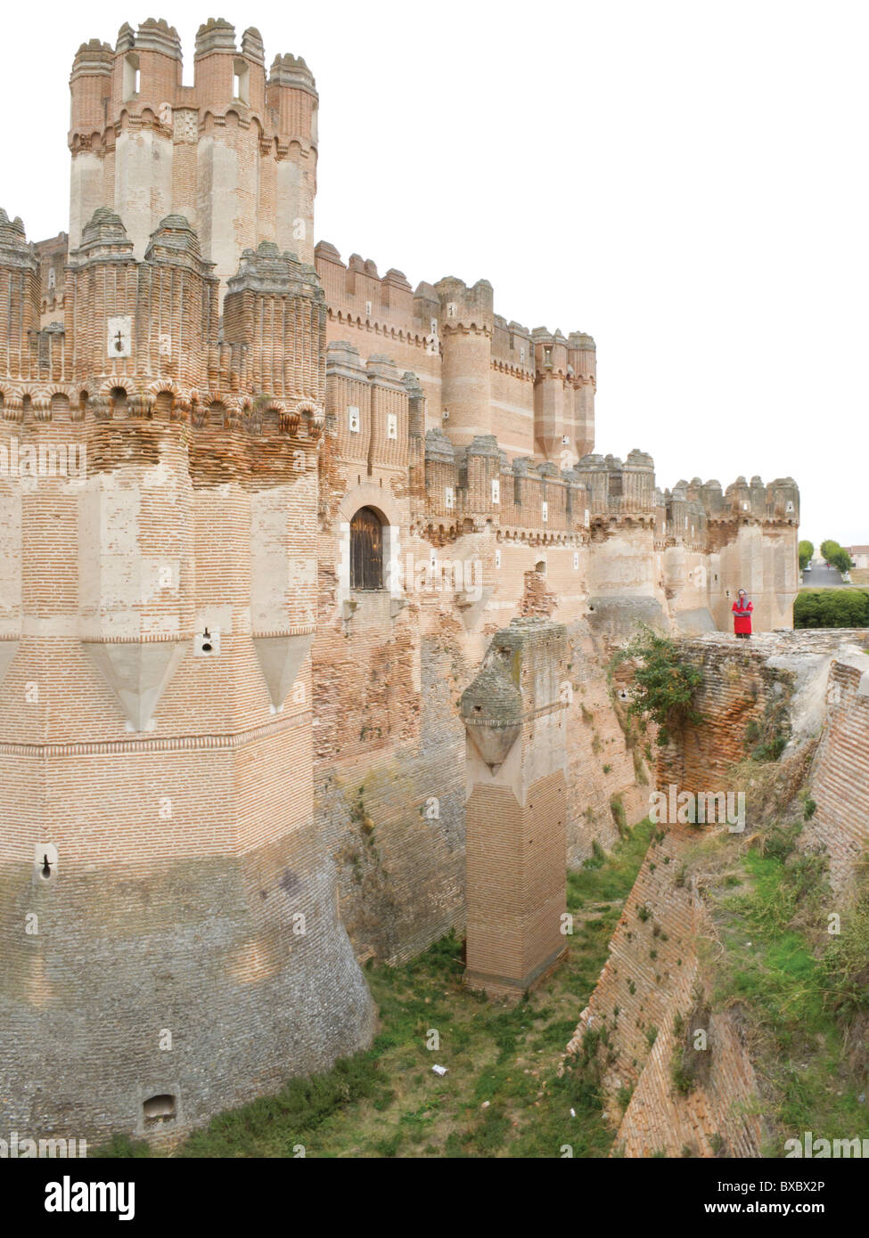Gothic 'Mudejar' red-brich castle, Coca, Spain Stock Photo - Alamy